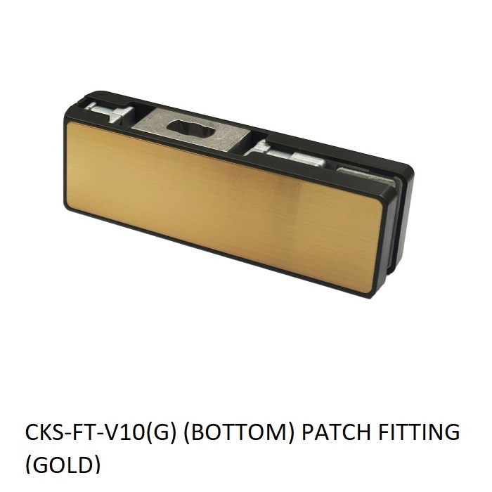CKS Glass Hardware | V-SERIES PATCH FITTING (GOLD)