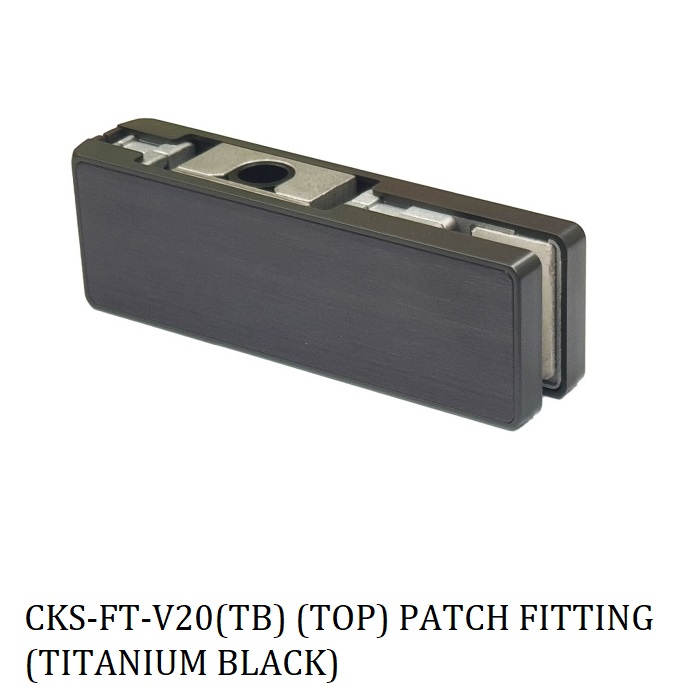 CKS Glass Hardware | V-SERIES PATCH FITTING (TITANIUM BLACK)