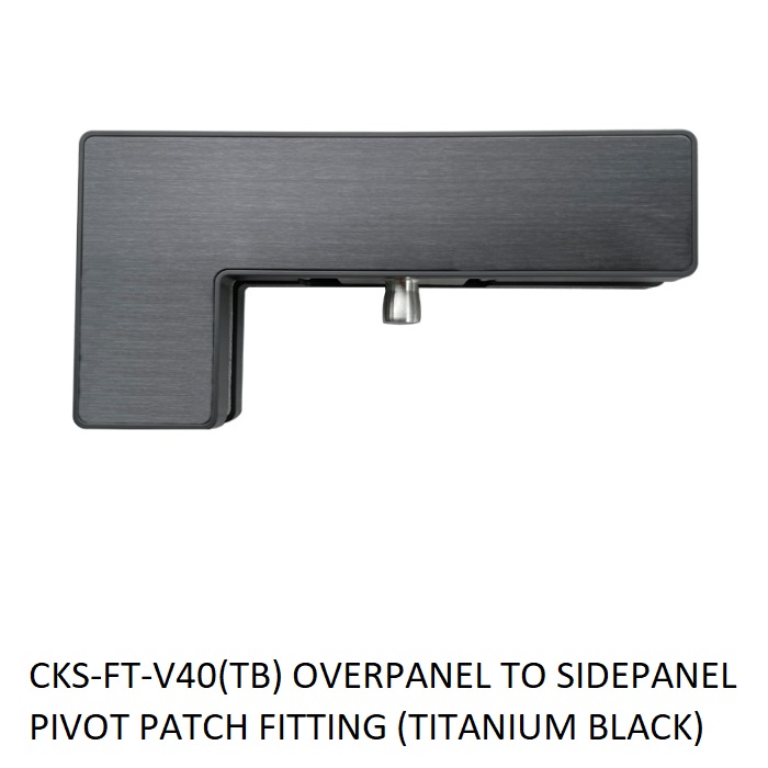 CKS Glass Hardware | V-SERIES PATCH FITTING (TITANIUM BLACK)
