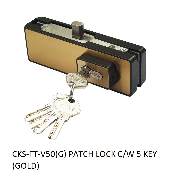 CKS Glass Hardware | V-SERIES PATCH FITTING (GOLD)