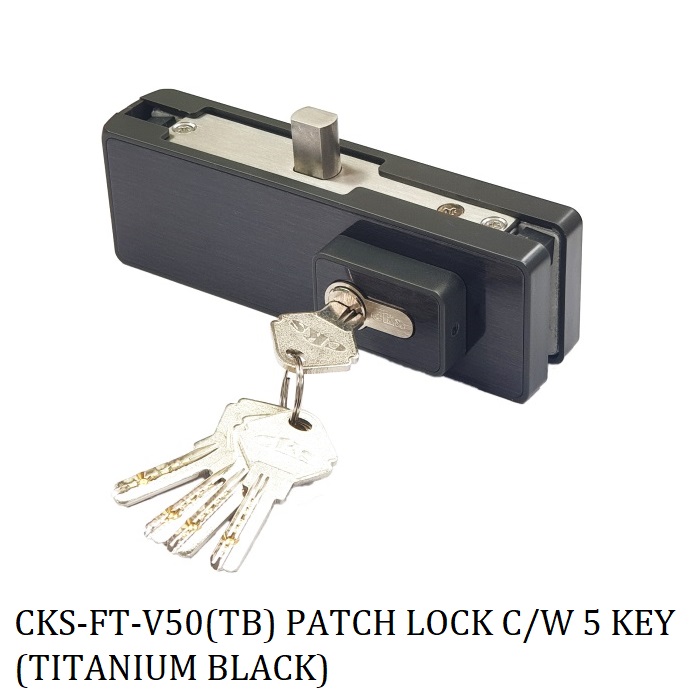 CKS Glass Hardware | V-SERIES PATCH FITTING (TITANIUM BLACK)